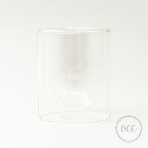 Double walled glass jar